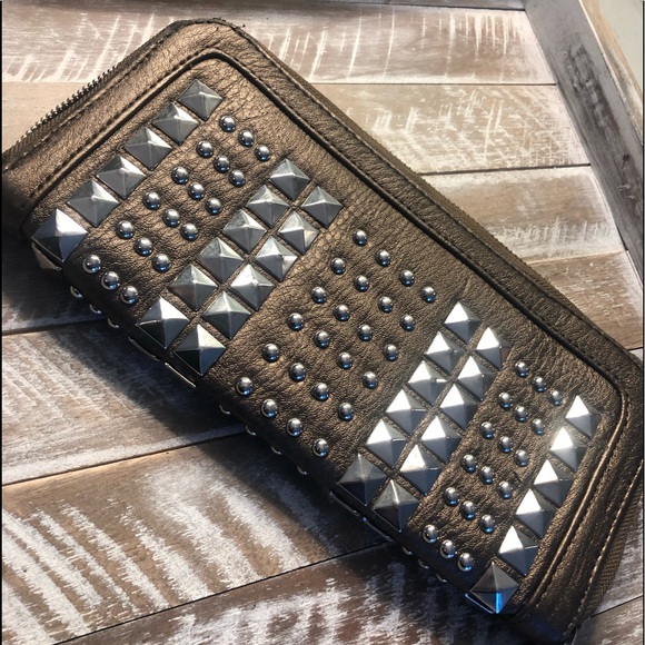 Accessories | Gold Studded Wallet | Poshmark